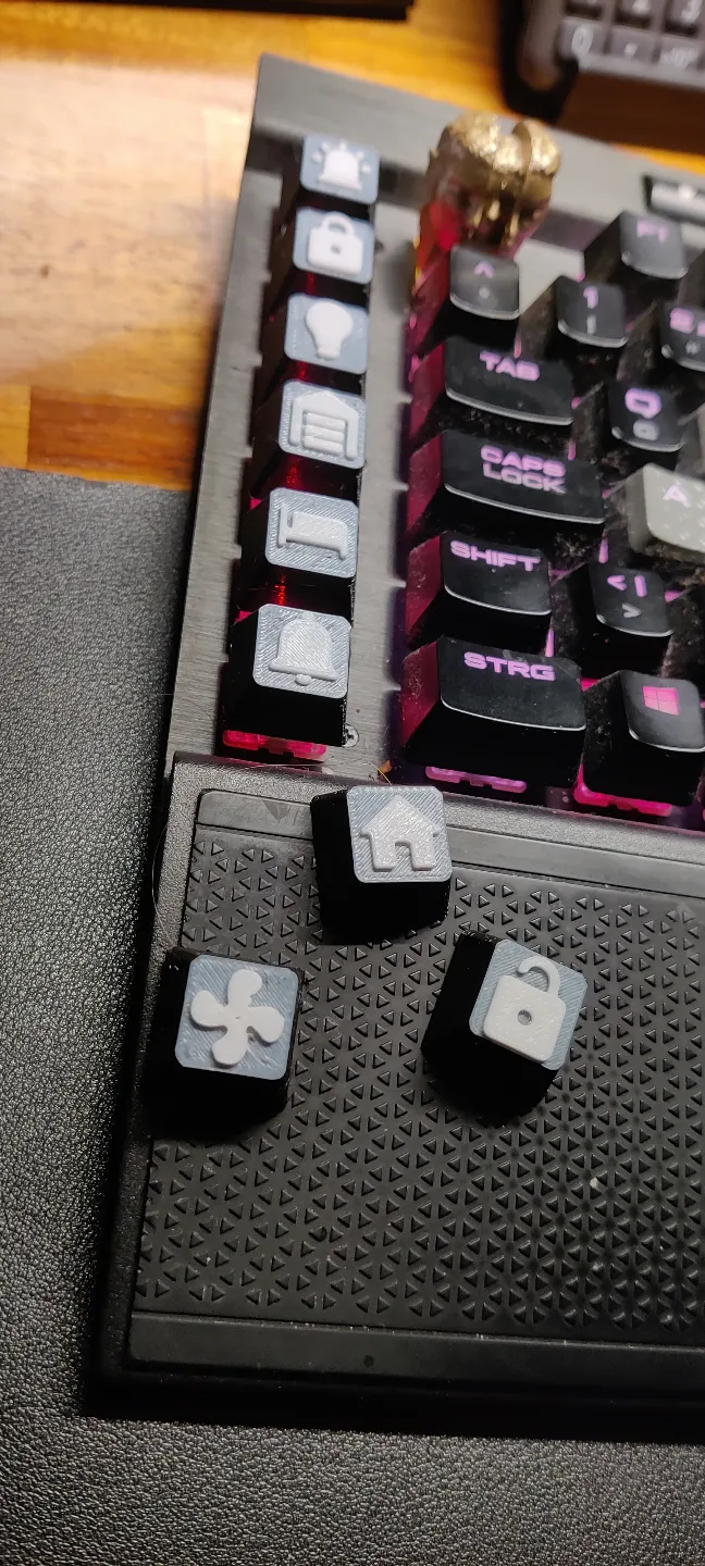 Home Automation Key Caps - Free 3D Print Model - MakerWorld