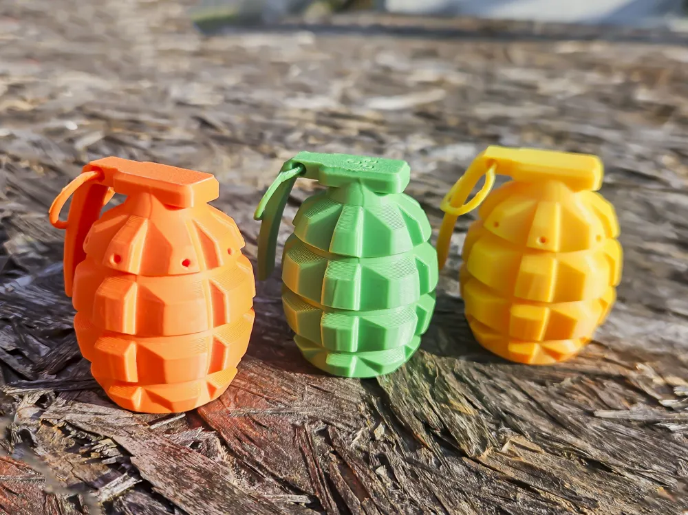 Water Grenade PET Bottle Cap (print in place) - Free 3D Print Model ...