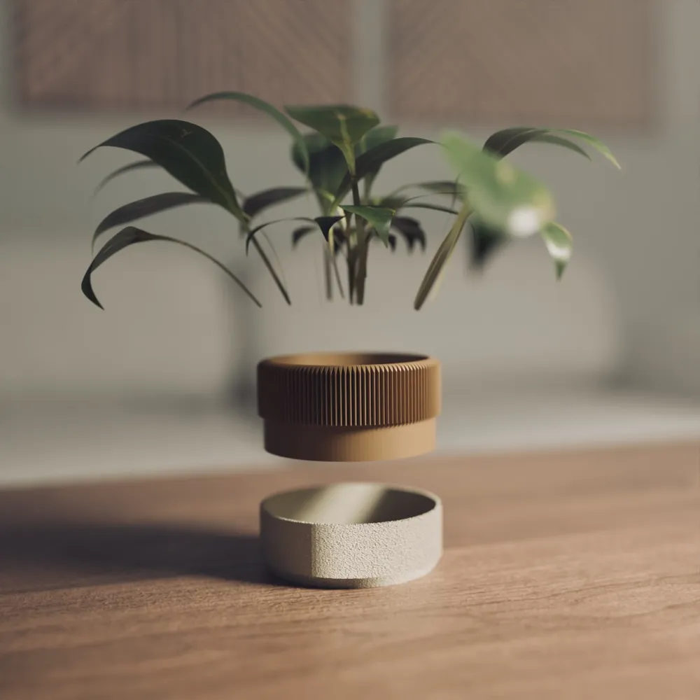 Mid Century Planter with built in drip tray - Free 3D Print Model ...