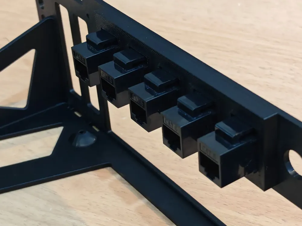 2U Mini ITX case for 10" rack with keystones Remixed by SATOS MakerWorld: Download Free 3D Models