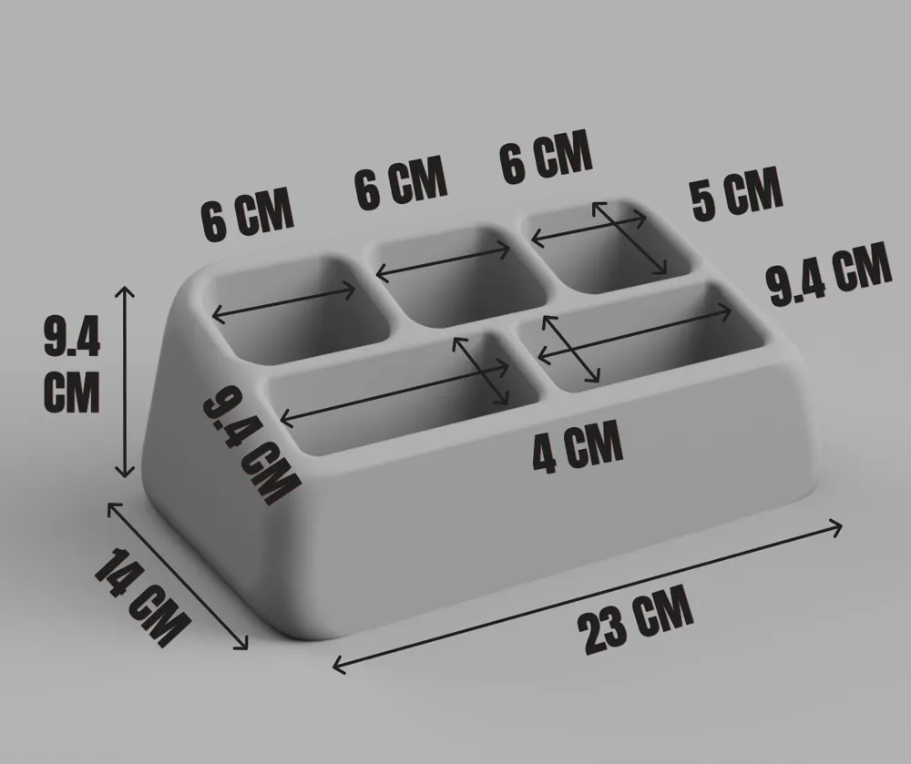 Minimal Remote Caddy – 4 Layouts V2 - Free 3D Print Model - MakerWorld