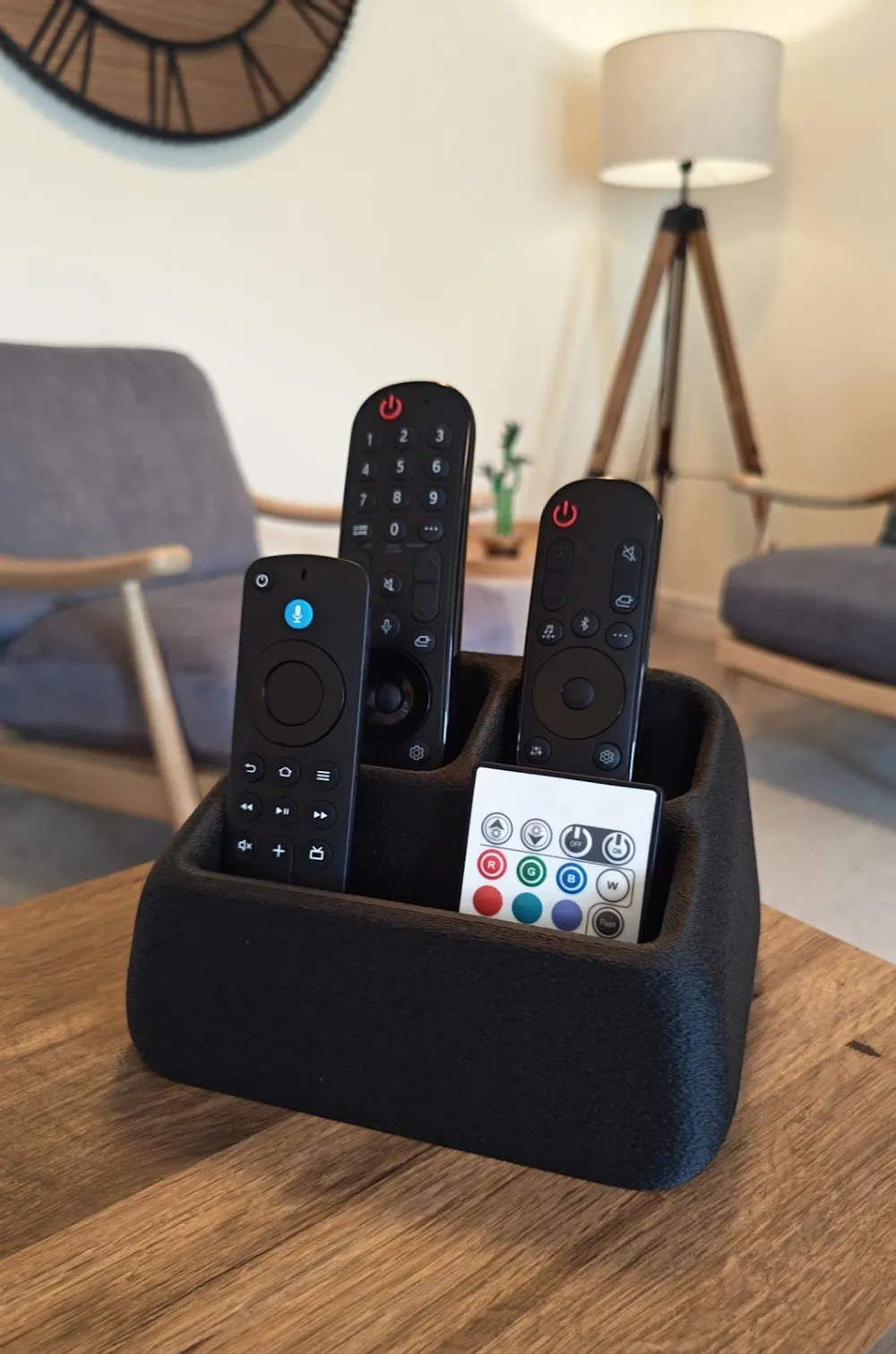 Minimal Remote Caddy – 4 Layouts V2 - Free 3D Print Model - MakerWorld