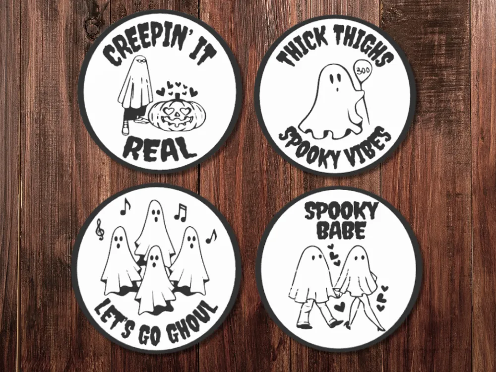 Halloween Ghost Coasters by Wachtel's Whatnots - MakerWorld