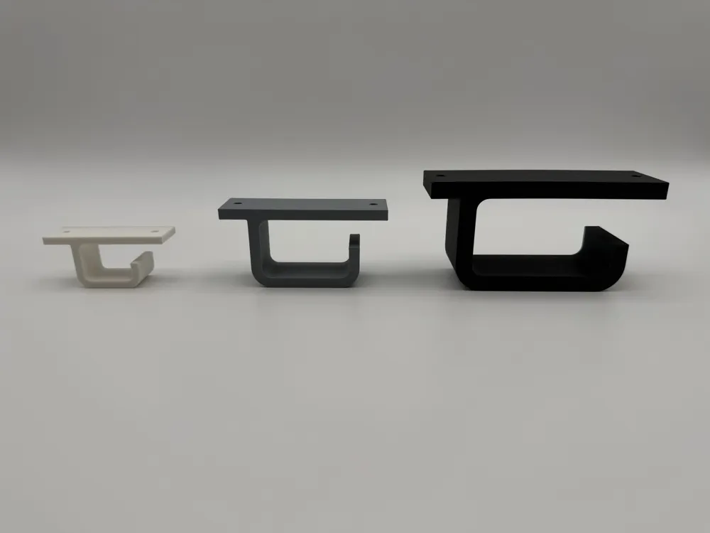 Parametric Under Desk Cable Management Hook - Free 3D Print Model ...