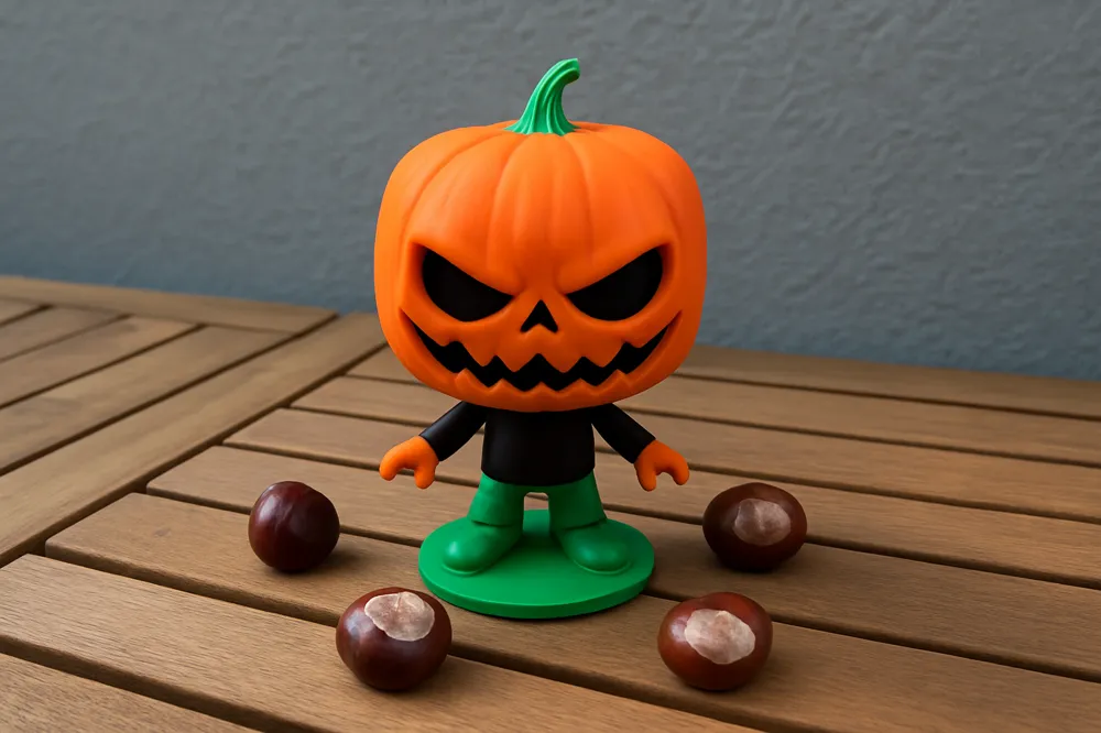 Bobblehead Pumpkinman by FlexiLab MakerWorld: Download Free 3D Models