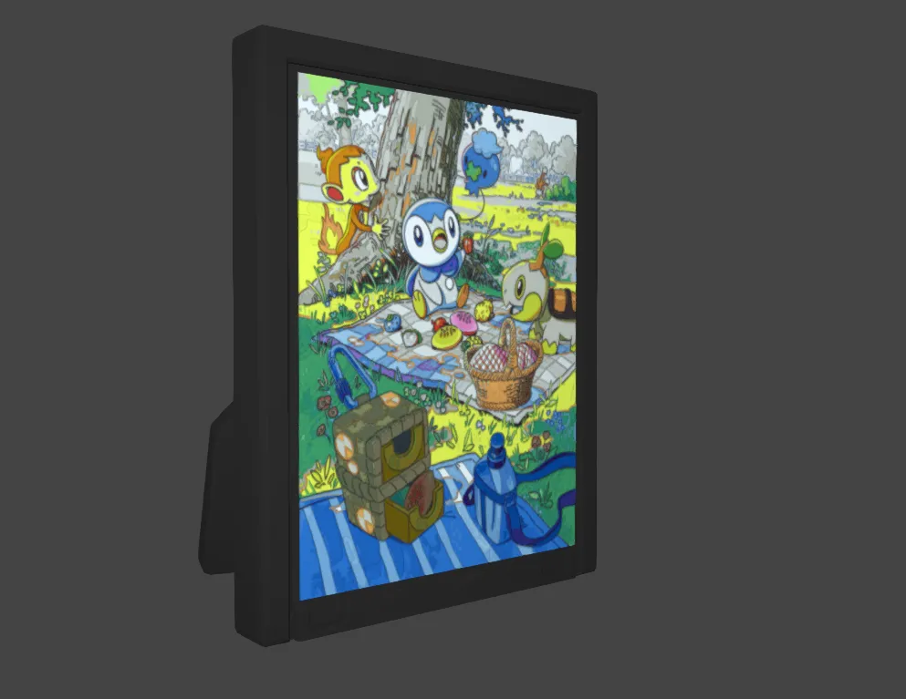 TCG Sinnoh Starter Pokémon Lithophane Art - Free 3D Print Model ...