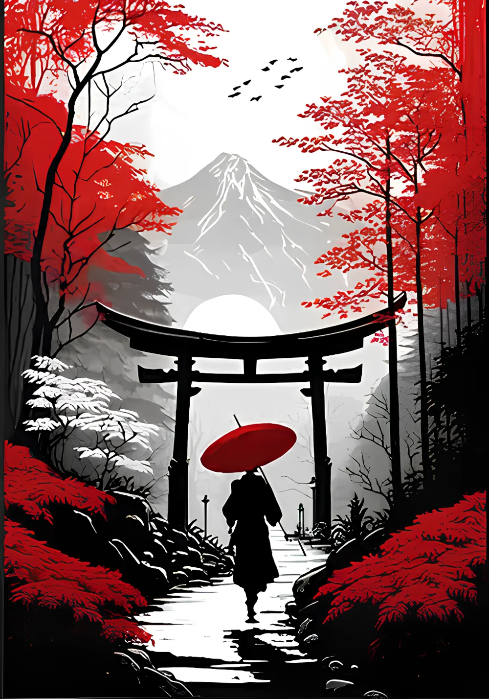 Japanese Nature Scenery Hueforge by BuzzEye - MakerWorld