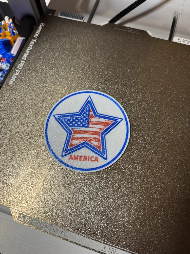 Flag Star Coaster - Free 3D Print Model - MakerWorld