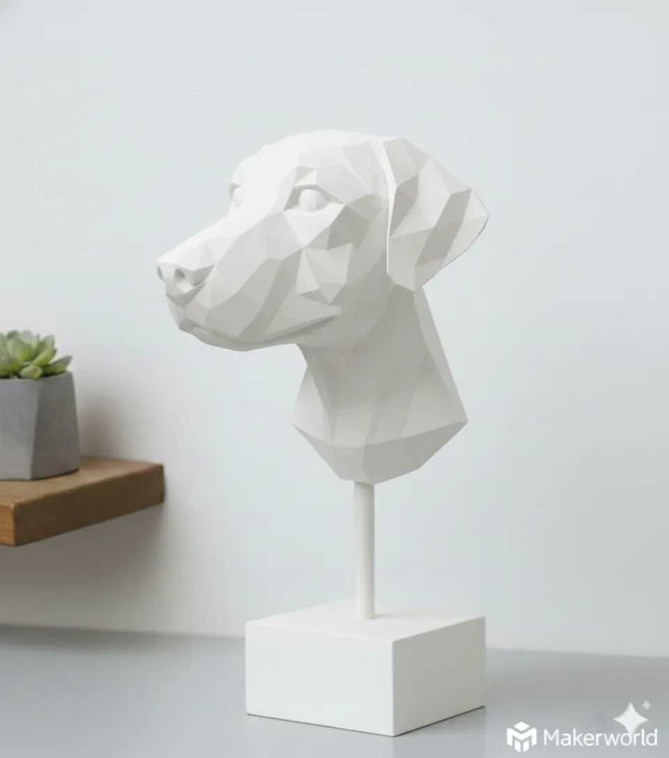 Low-Poly Dog Busts - Free 3D Print Model - MakerWorld