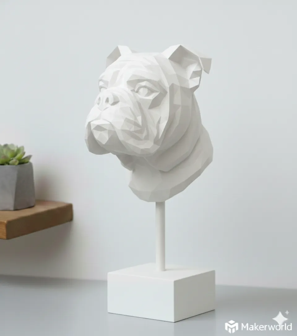 Low-Poly Dog Busts - Free 3D Print Model - MakerWorld