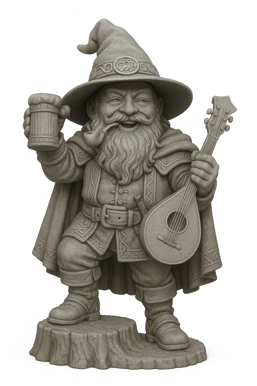 DnD Dwarf Male Bard w/ Tankard, Lute by Alan-and-Jordi MakerWorld ...