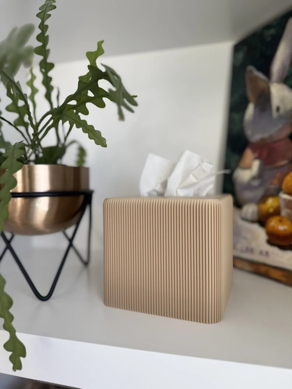 Modern Ribbed Cube Tissue Box Cover - Free 3D Print Model - MakerWorld