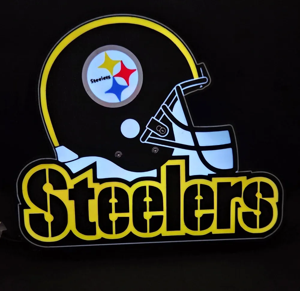 Pittsburgh Steelers light box - Free 3D Print Model - MakerWorld