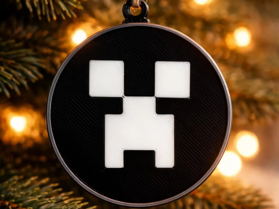 Visage de Creeper Pixel – Ornement de Noël - Modèle d'Impression 3D ...