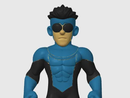 Invincible Blue Suit Action Figure - Free 3D Print Model - MakerWorld