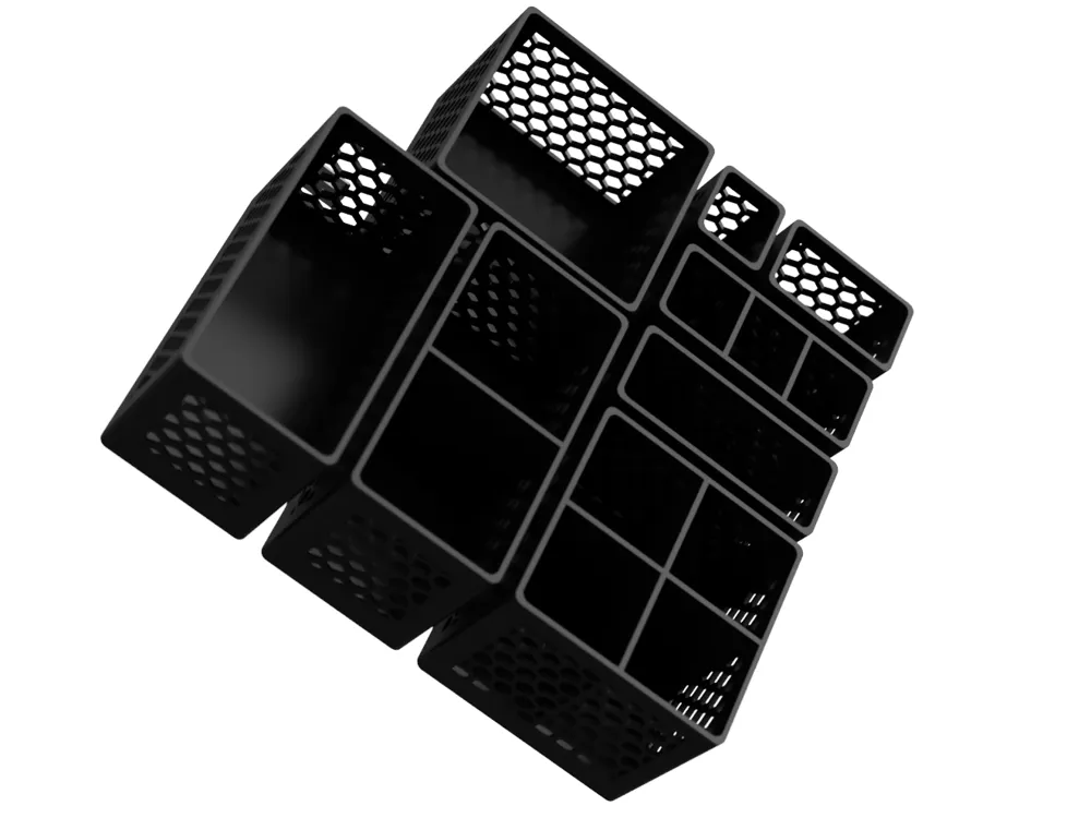 Honeycomb Grid Box Collection - Storage Box - Free 3D Print Model ...