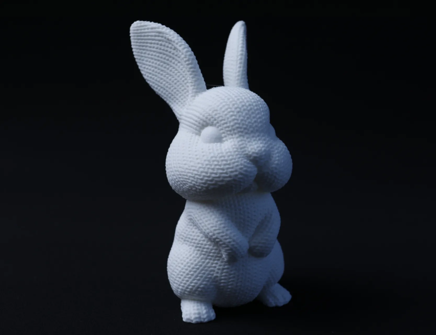 Knitted Giant White Rabbit (with ornament and keychain presets) by ...