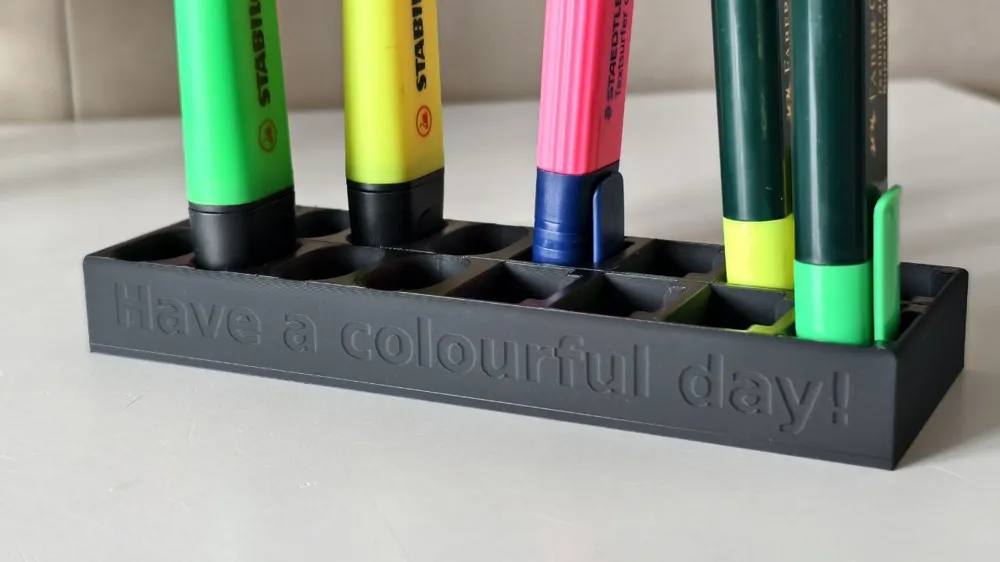 Faber Castell, Stabilo, and Staedtler pen holder by Manro - MakerWorld