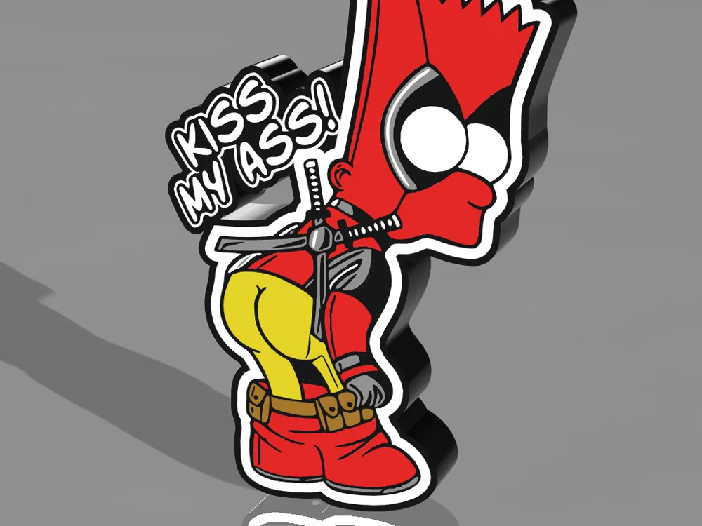 Bart simpson lightbox by imprim'3d - MakerWorld