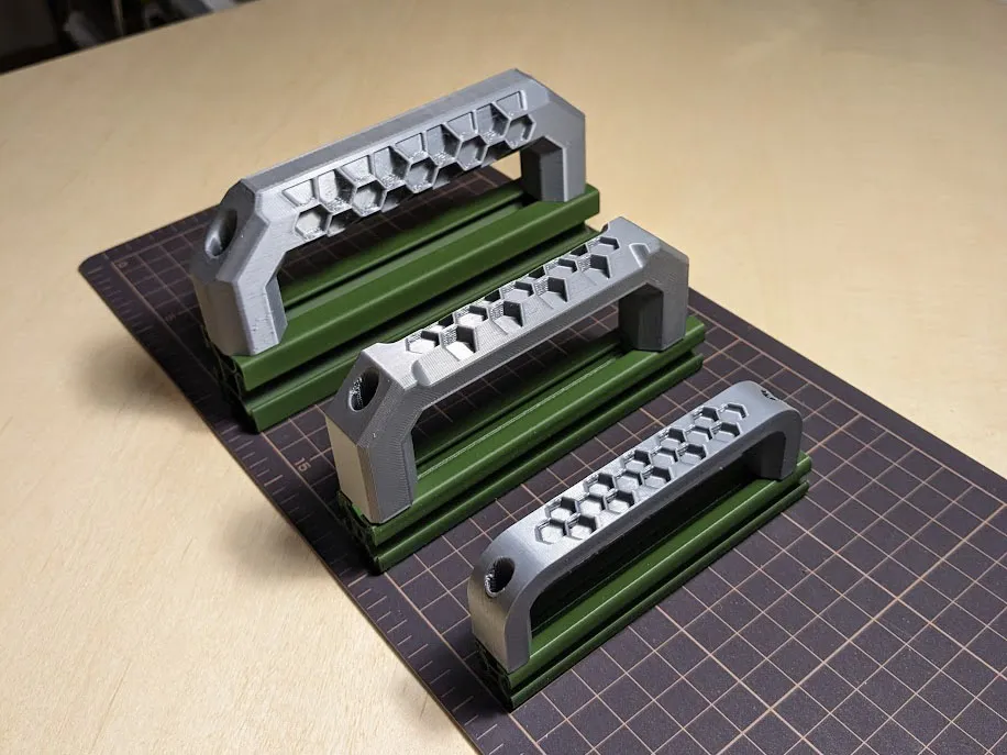 Hex Pattern Handle Collection - Free 3D Print Model - MakerWorld