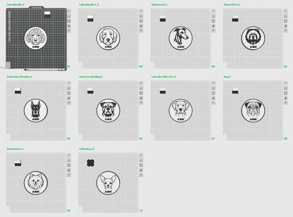 Customizable Dog Breed Coasters – NO AMS Needed - Free 3D Print Model ...