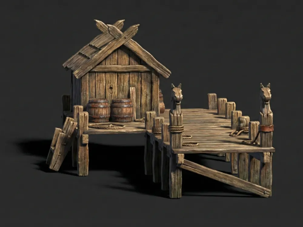 Valhalla’s Gateway: The Viking Dock - Free 3D Print Model - MakerWorld