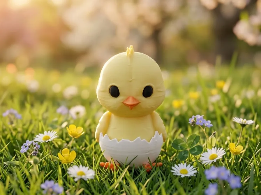 Hatching Baby Chick — Easter Figurine - Free 3D Print Model - MakerWorld