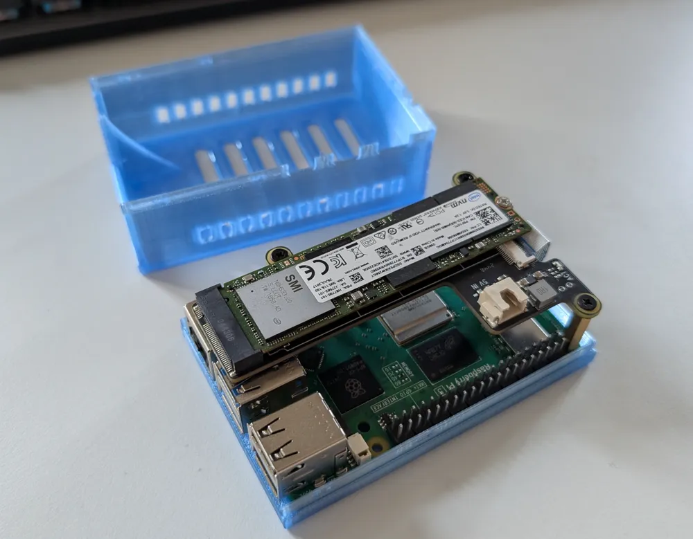 Raspberry pi 5 with NVME shield case by vase - MakerWorld