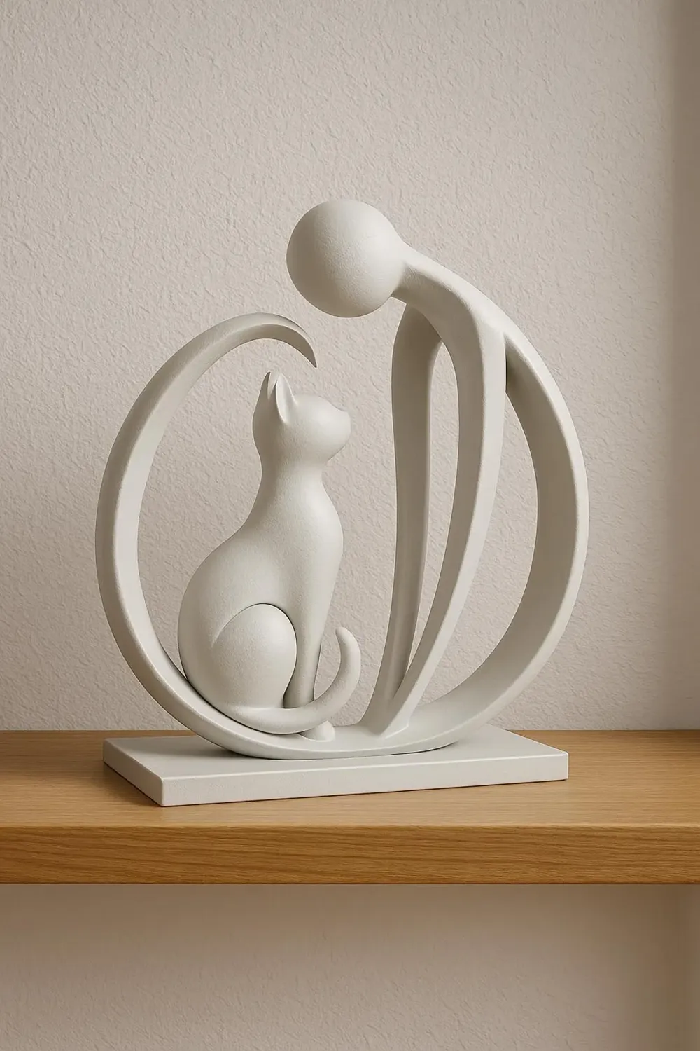 Silent Bond” – Human & Cat 3D Sculpture - Free 3D Print Model - MakerWorld
