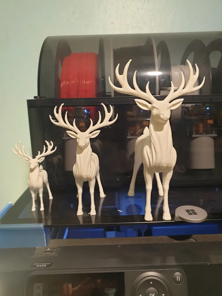 Nordic White Reindeer family Decoration Sets - Free 3D Print Model ...