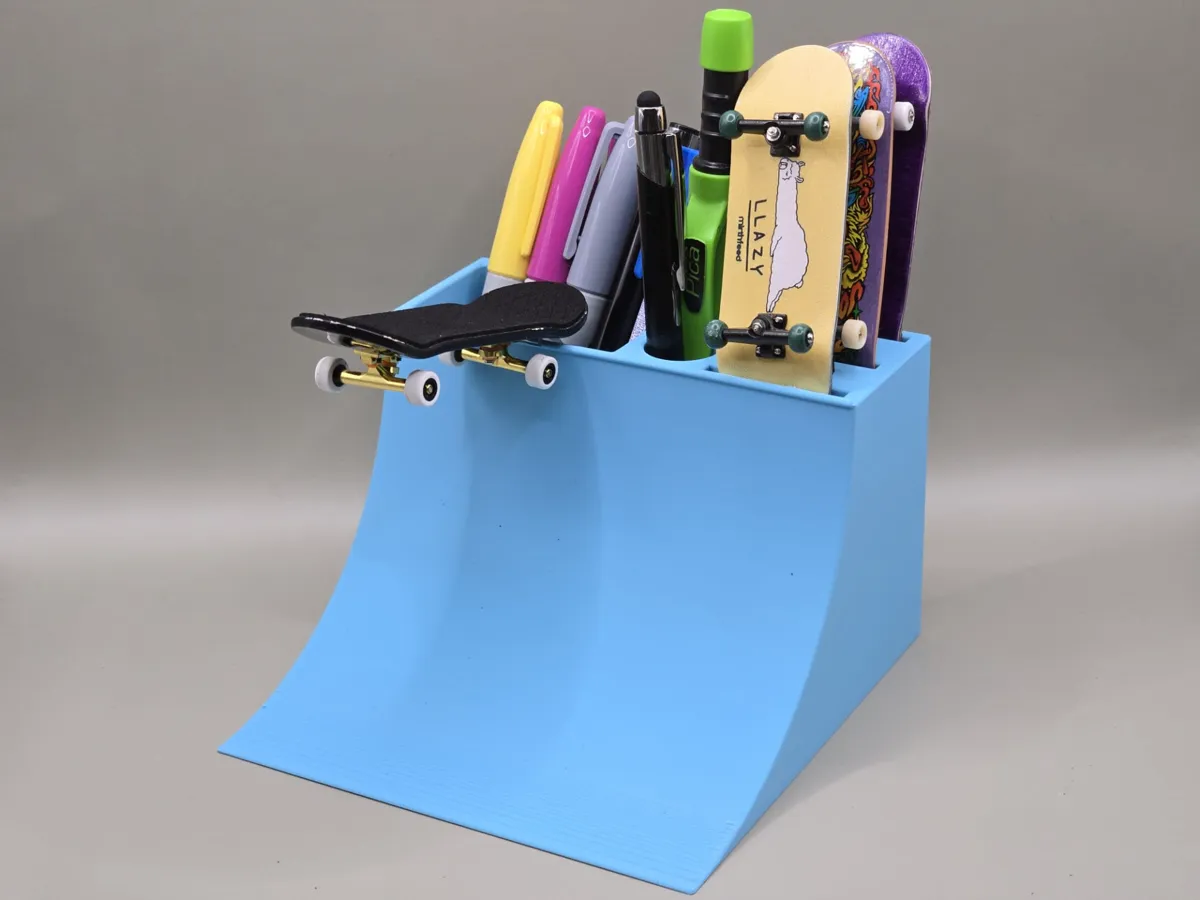 Vert Ramp Halfpipe Pen Fingerboard Holder Pot - Free 3D Print Model ...