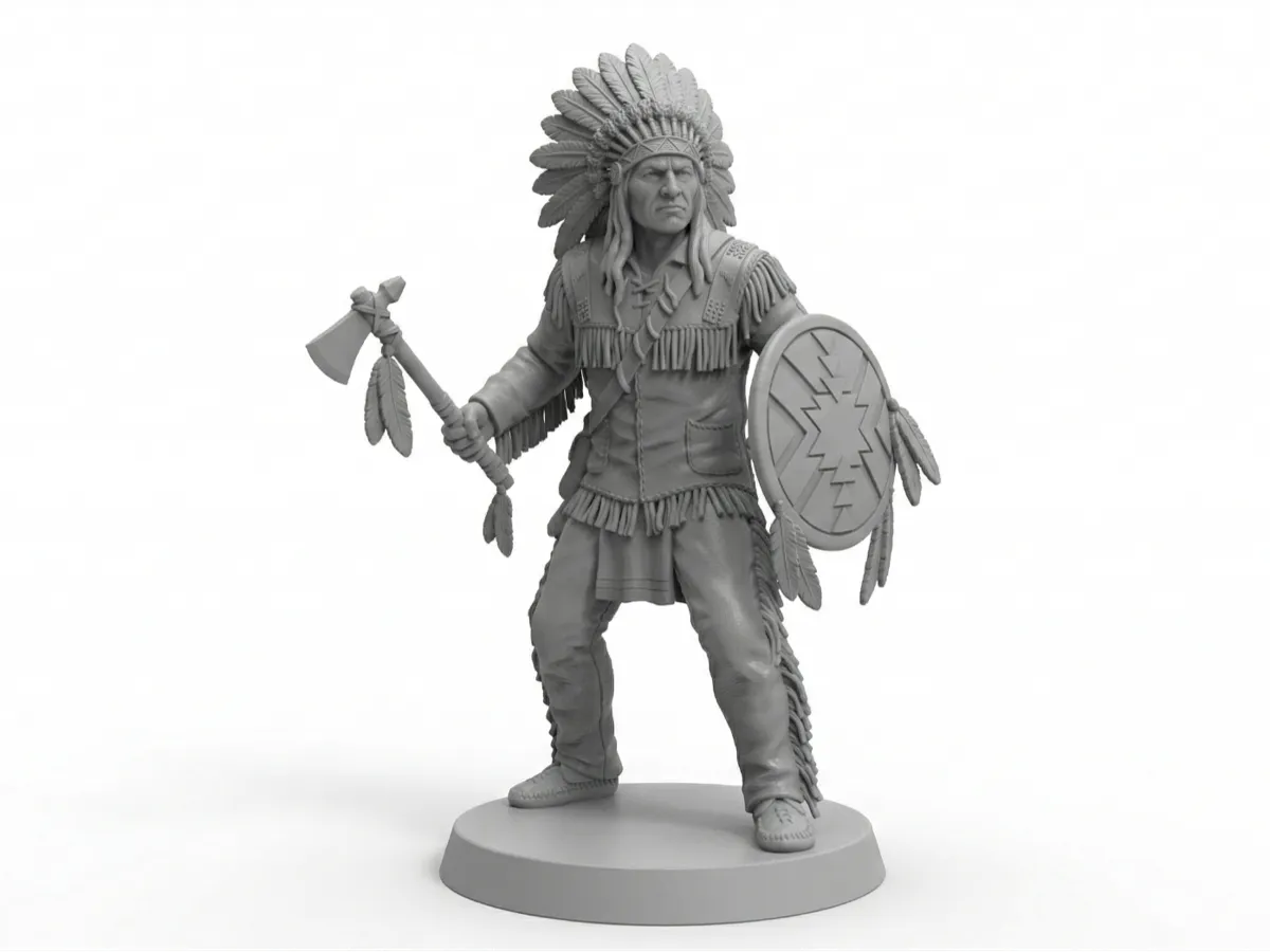 Native American Warrior - Free 3D Print Model - MakerWorld