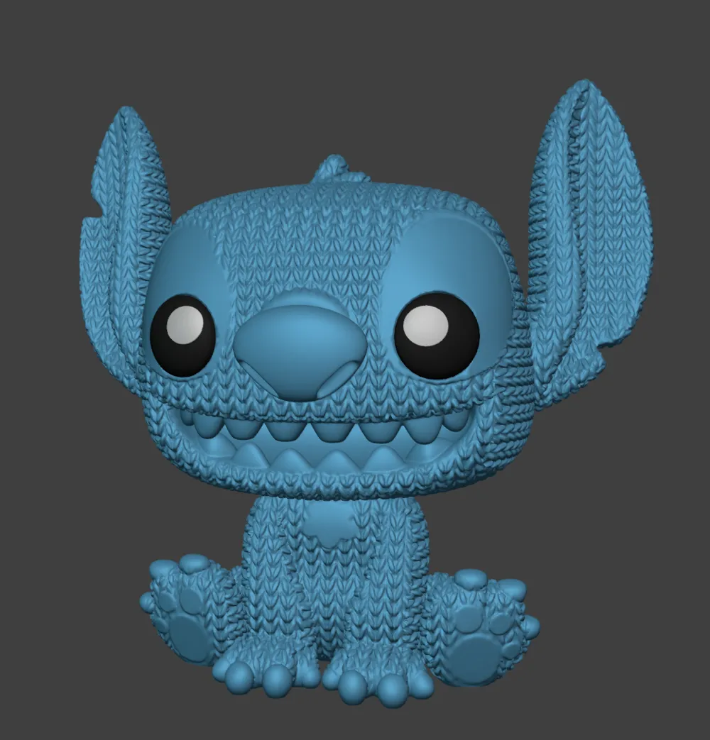 Cute Knitted Funko Stitch - NO AMS - Free 3D Print Model - MakerWorld