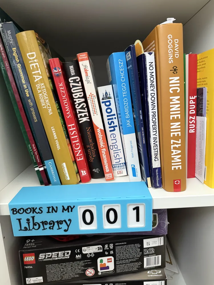 Books Library Tracker – 3D Printable Tally Counter by 3D PIOTR ...