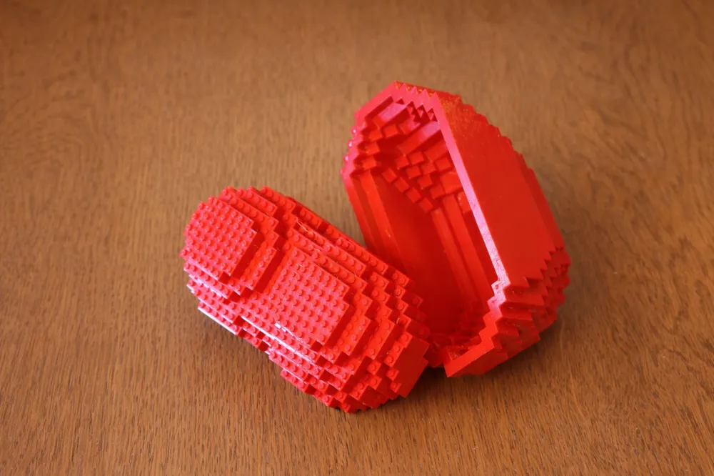LEGOs Heart | Decorative Brick Build | Gift - Free 3D Print Model ...