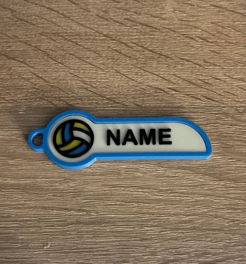 Volleyball Keychain Name Customize - Free 3D Print Model - MakerWorld
