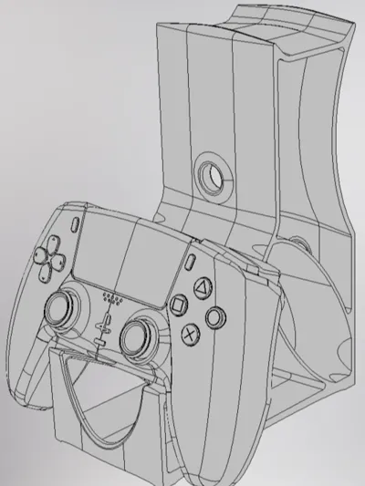 PS5 control and headset holder - Free 3D Print Model - MakerWorld