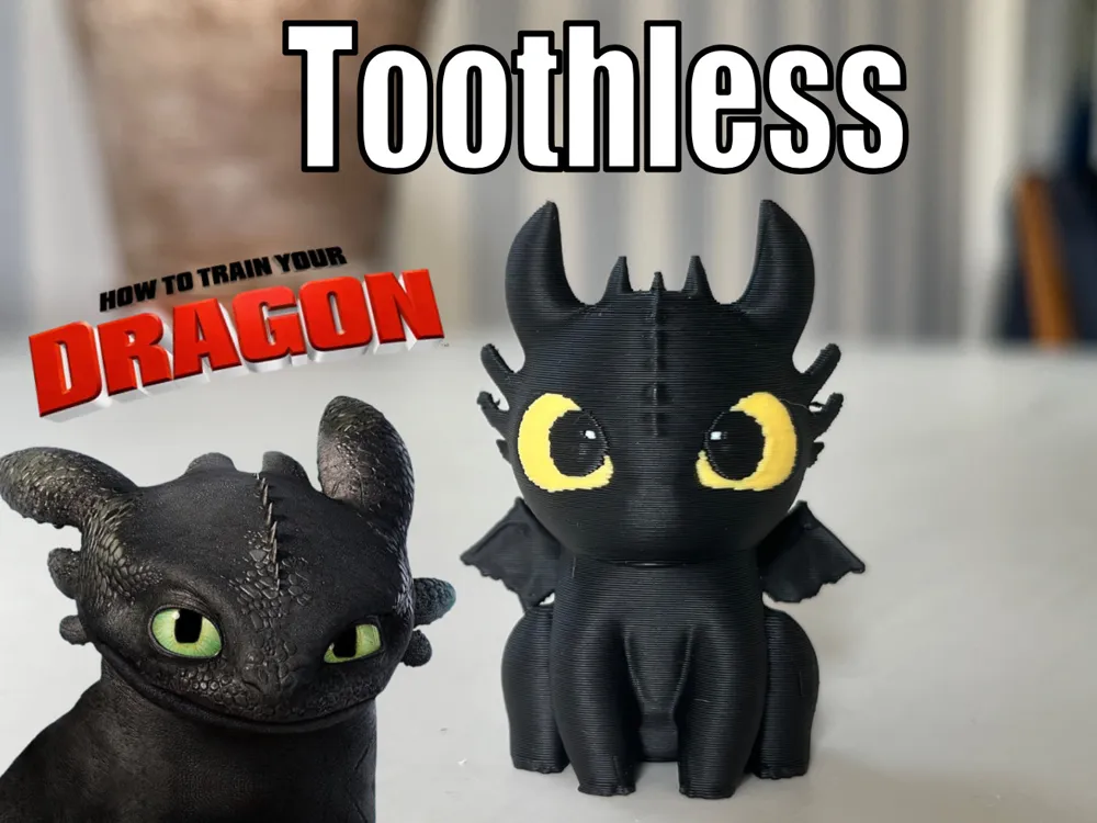 Cute Toothless Dragon Kawaii by BricksByOskar MakerWorld: Download Free 3D Models