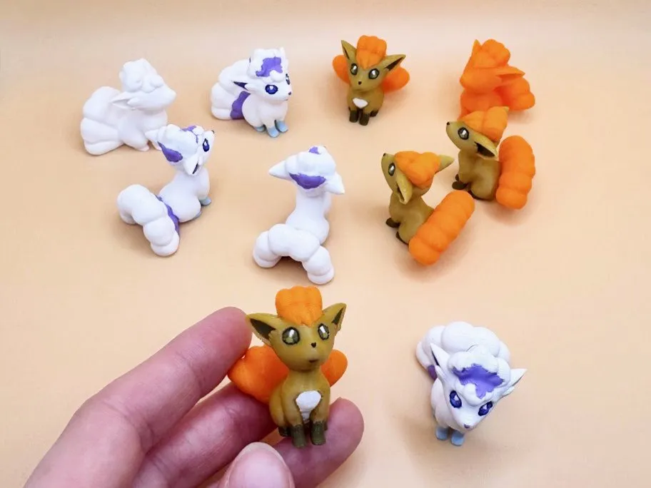 Shiny Kanto and Alolan Vulpix Minifigures - Free 3D Print Model ...