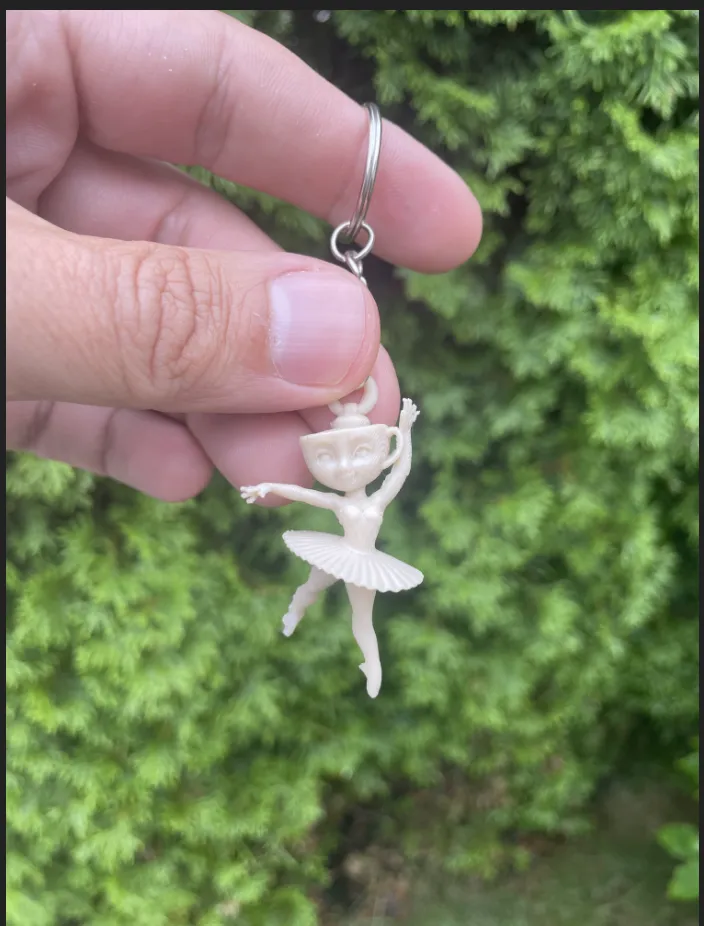 Ballerina Cappuccina Italian Brainrot Keychain – 3D by user name MakerWorld: Download Free 3D Models