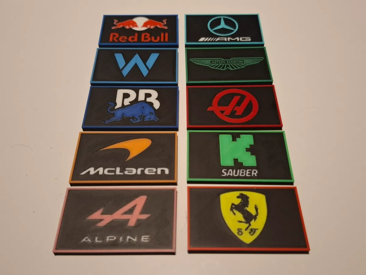 Formula 1 magnetic plates F1 team logo by SlyCooper-Master MakerWorld ...