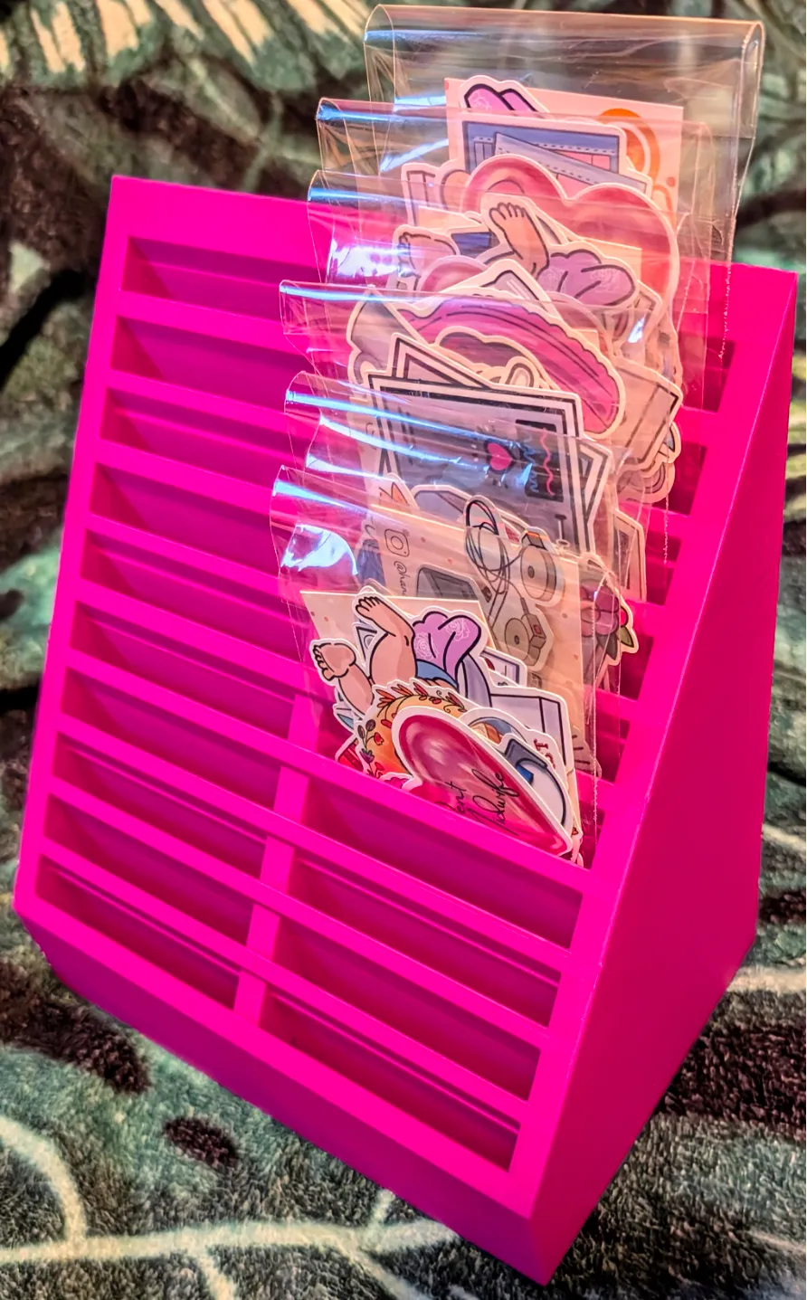 Display stand - 20 inserts, 81mm length each by Waldermore - MakerWorld