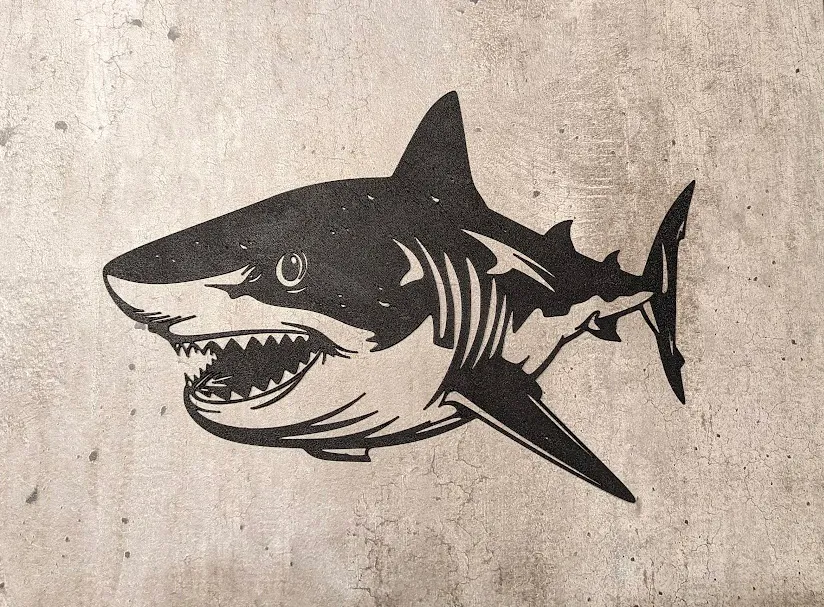 2D Shark Wall Art by angry-p1p - MakerWorld
