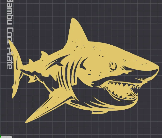 2D Shark Wall Art by angry-p1p - MakerWorld