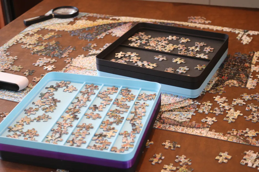 Puzzle Piece Organizer Tray with Lanes (Stackable) Remixed by ...