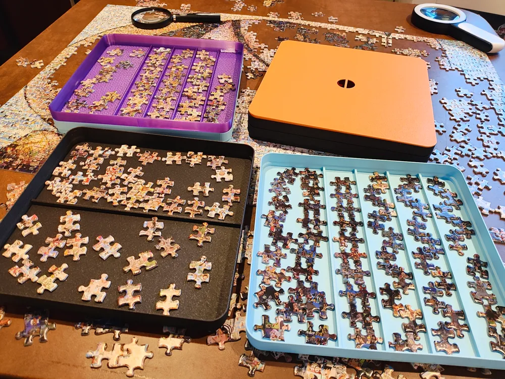 Puzzle Piece Organizer Tray with Lanes (Stackable) Remixed by ...