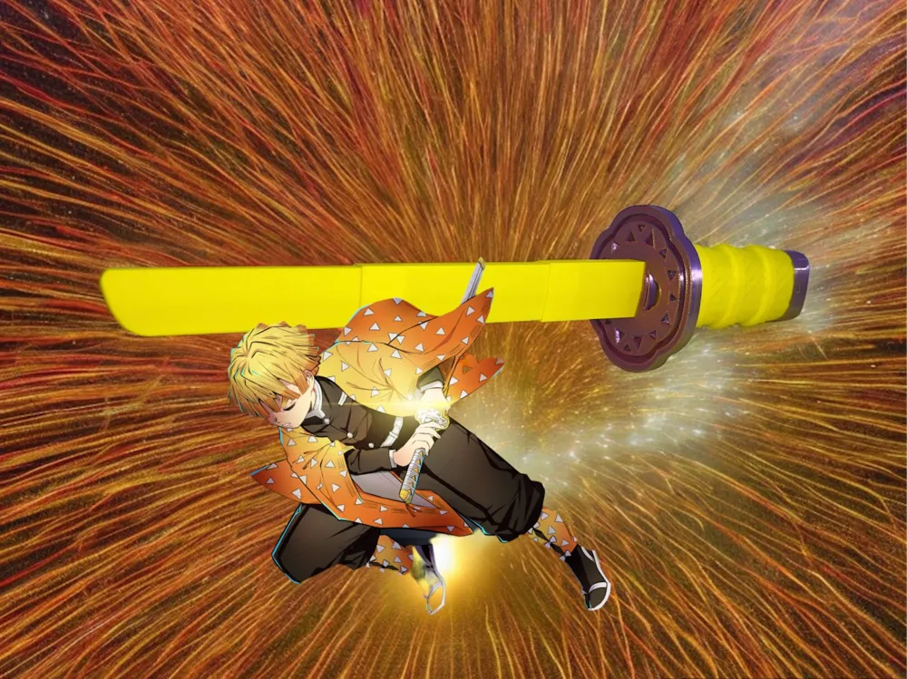 Agatsuma Zenitsu Samurai Sword mini by ricky MakerWorld: Download Free ...