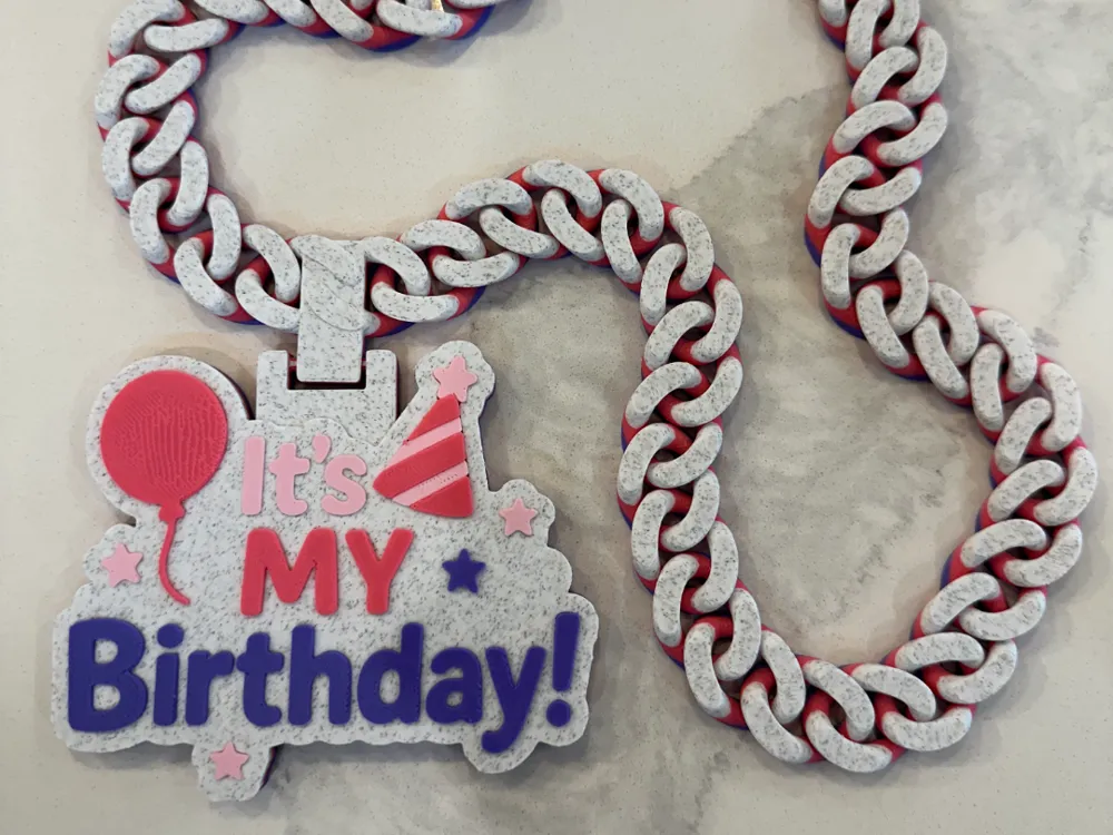 Children's Happy Birthday Chain - Free 3D Print Model - MakerWorld