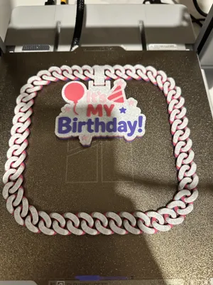 Children's Happy Birthday Chain - Free 3D Print Model - MakerWorld