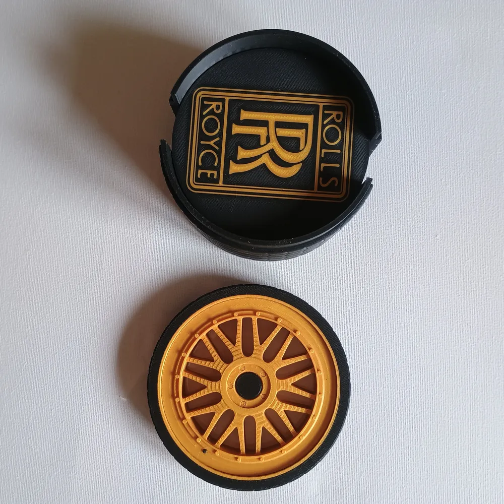 Car brand coaster + tire coaster holder by Brammerdk MakerWorld ...